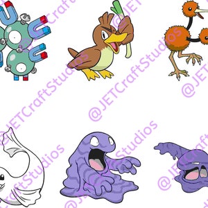 Pokemon 81-90 Archivos descargables SVG en color y blanco/negro 20 ...