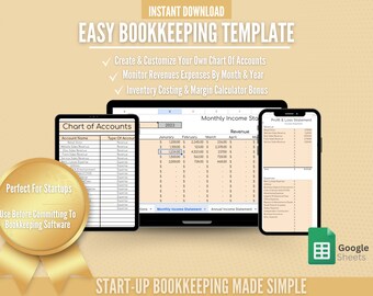 Downloadable Bookkeeping Template Excel With Macros - Etsy