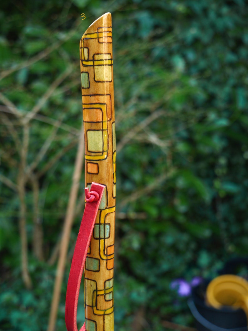 Handmade Walking Sticks Made of Wood and Decorated With Pyrography and ...