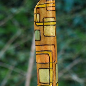 Handmade Walking Sticks Made of Wood and Decorated With Pyrography and ...