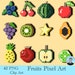 Fruit Pixel Art, Clipart, Digital Download, Illustration, Pixel - Etsy