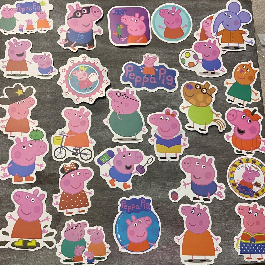 25 X Assorted Peppa Pig Stickers for Party Bags, Scrapbooking, Card ...