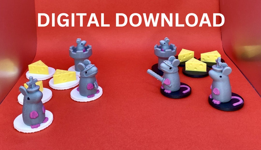 3D Printable Rat Chess Set DIGITAL FILES ONLY - Etsy