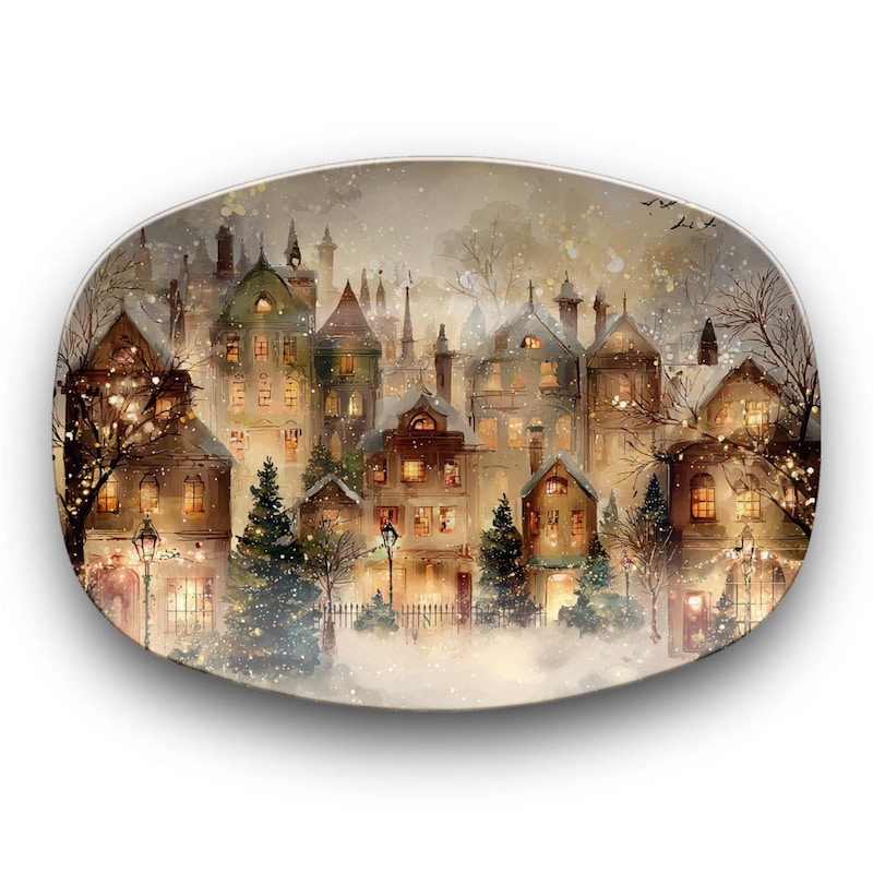 Winter Scene 8 Plate - Etsy