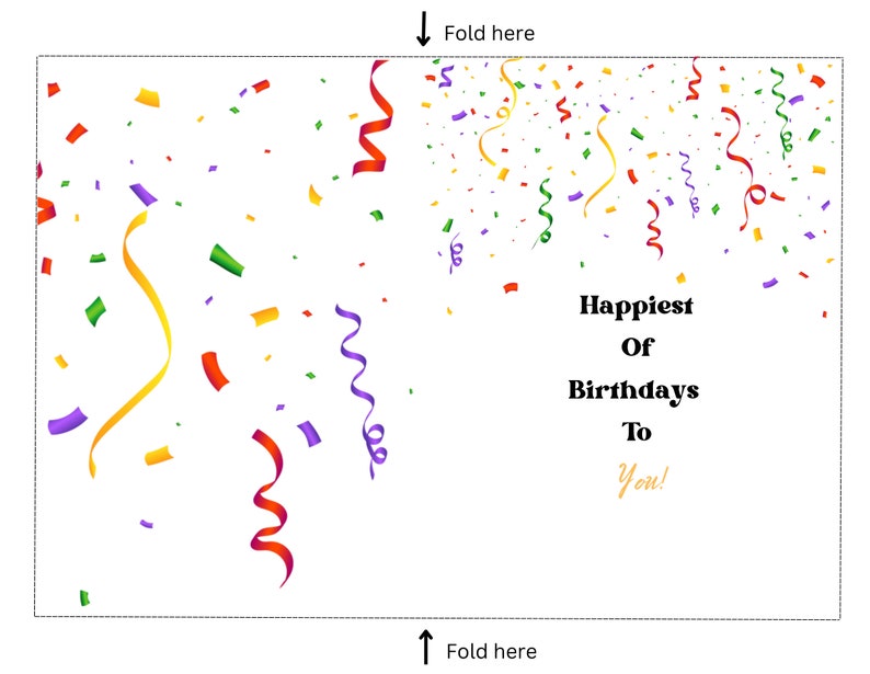Happy Birthday Confetti Card - Etsy