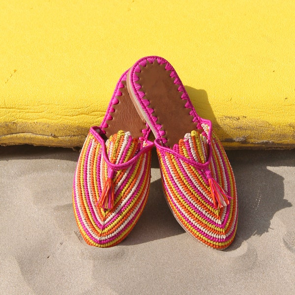 Raffia Slippers - Etsy