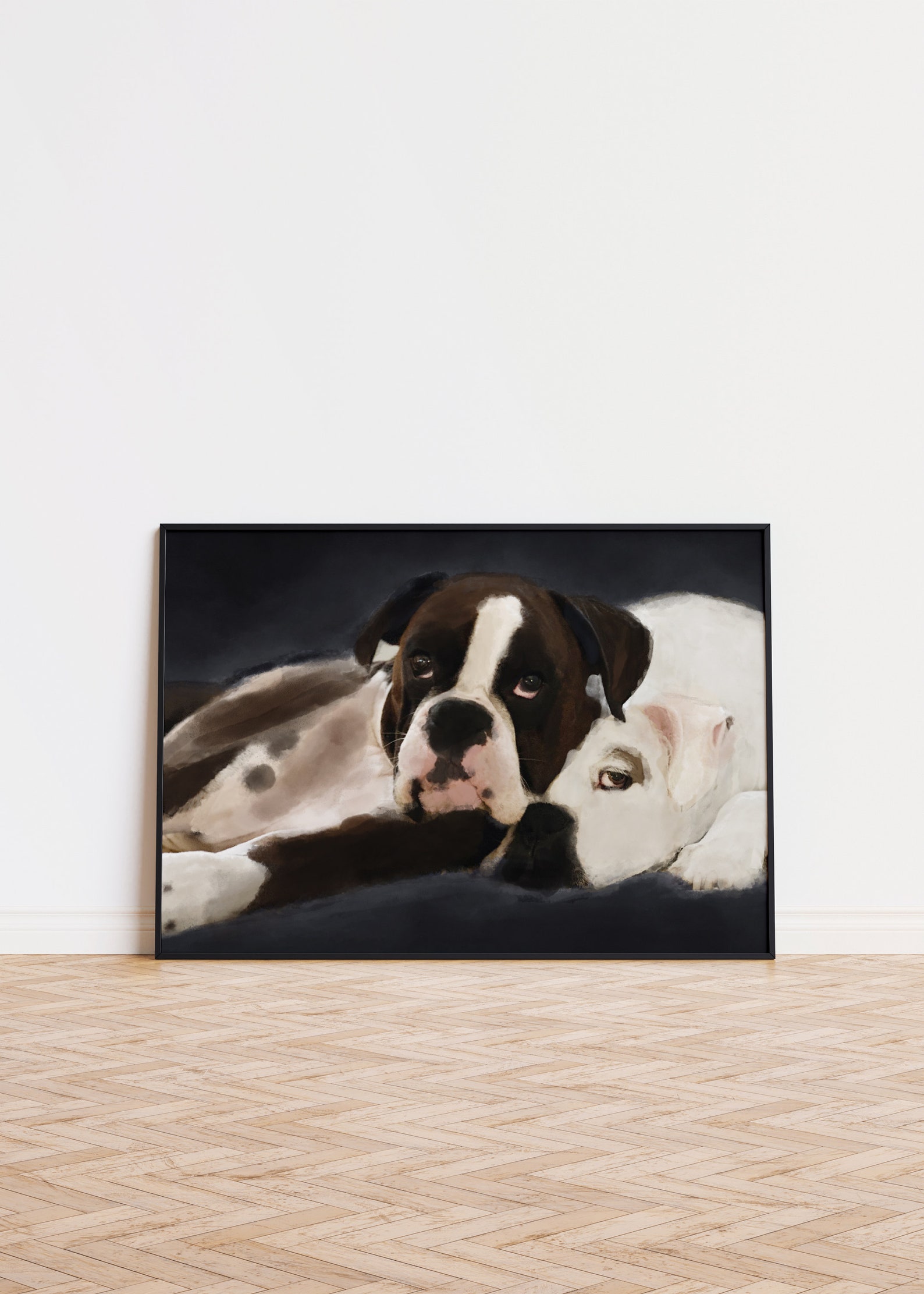 20x24 TWO PET Museum Portrait Digitally Hand Painted Signed, Canvas ...
