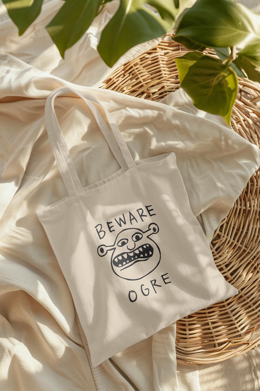 Shrek the Ogre Design Tote Bag / Shrek the Musical / Funny Shrek ...