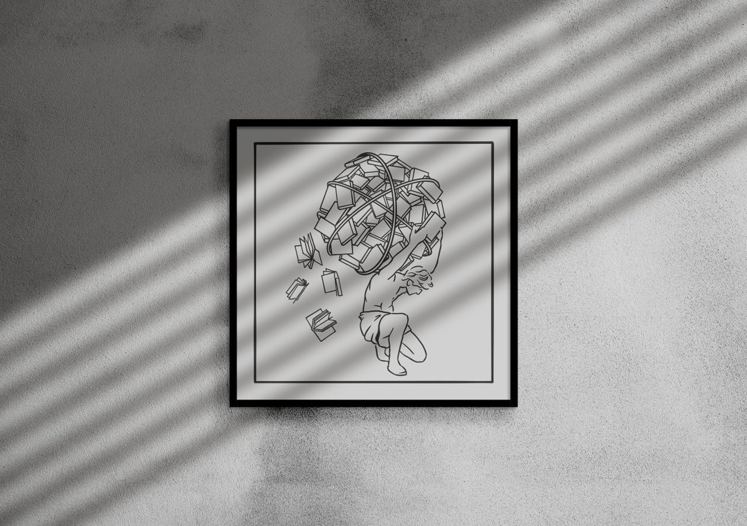 Sisyphus Myth Art Printable / Sisyphus Wall Art / Greek Mythology Print ...