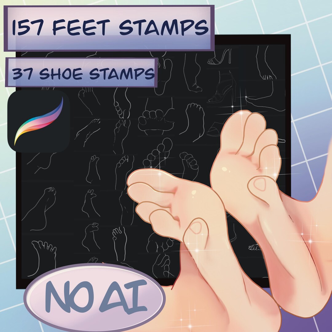 194 Feet and Shoe Pose Stamps for PROCREATE! Ultimate Pose Pack for ...