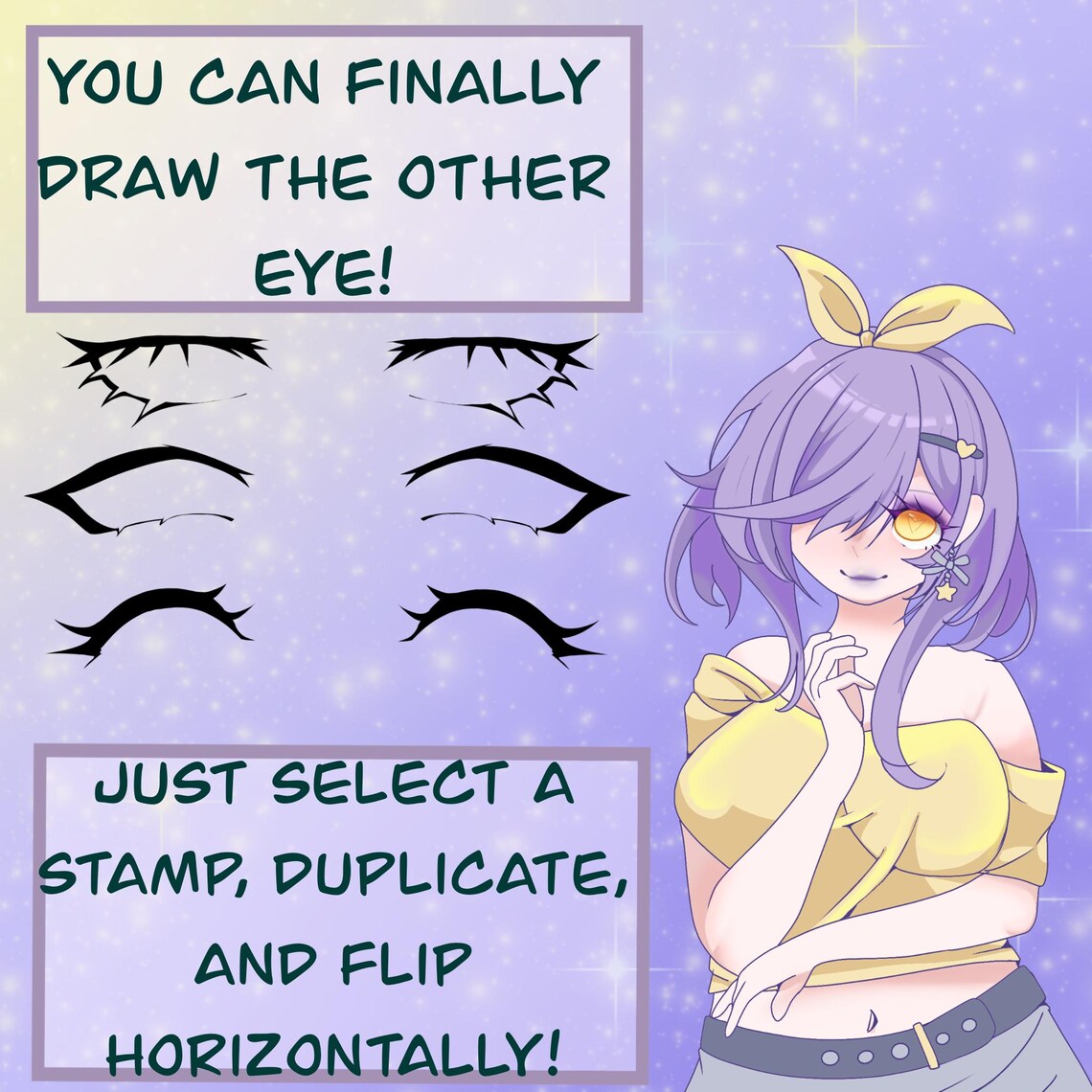 28 Procreate Anime Eye Stamps. Unique Eyelash Shapes for Character ...
