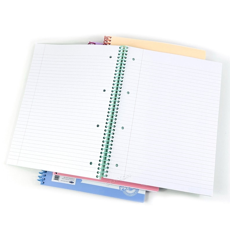 A4 Spiral Notebook: Pastel Cover, Ruled Pages - 160 Sheets - Etsy UK