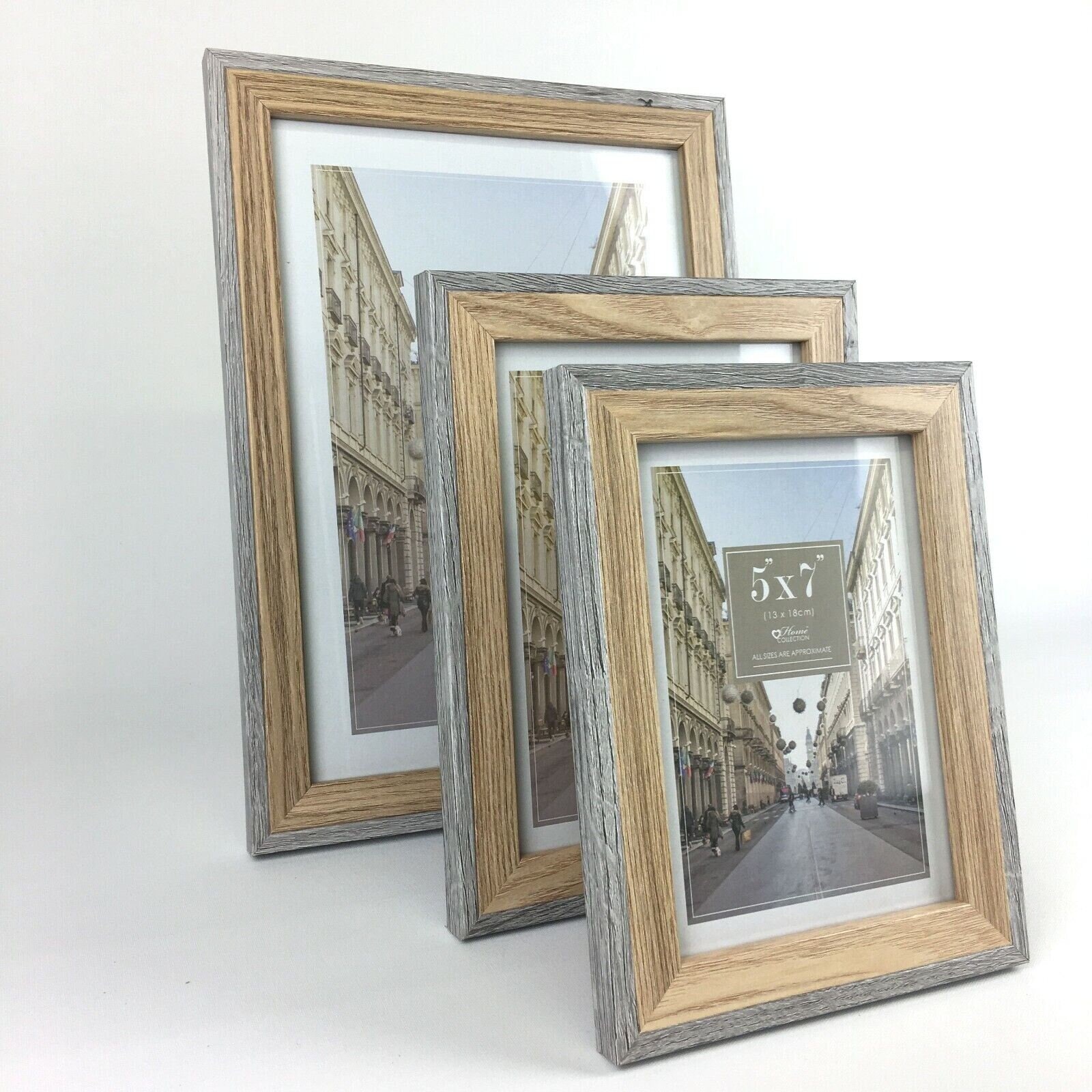 Portrait Picture Frame Family Photos Natural Grey 2 Tone Photo Frame ...