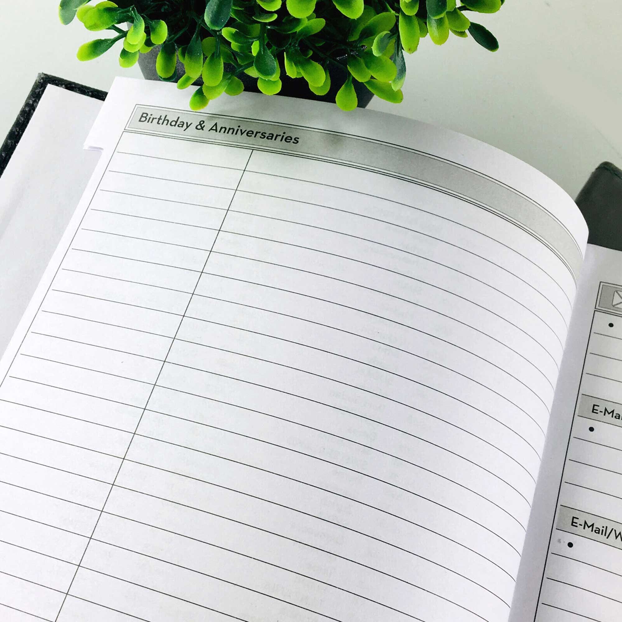 Address Index Book A-Z, Leather Look Executive Padded Cover Phonebook ...