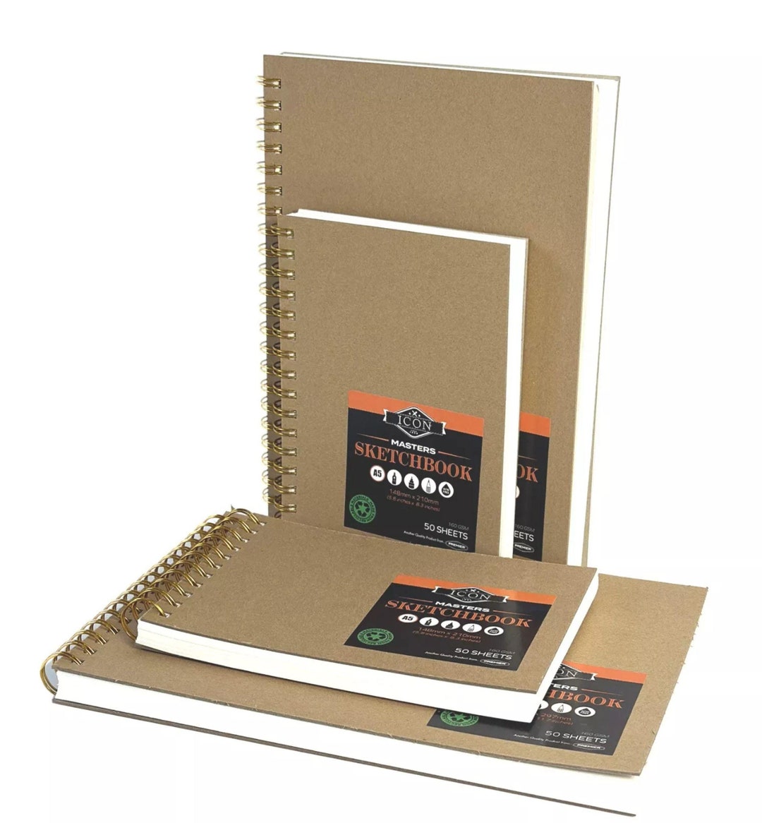 A4/A5 Spiral Sketchbook: 160gsm Kraft Drawing Book - Etsy