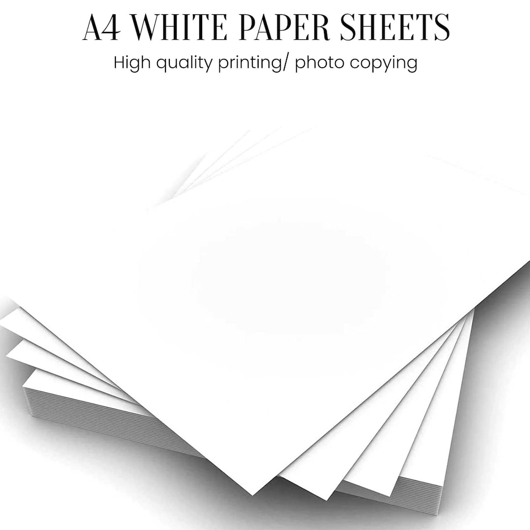 A4 White Printer Paper: 80gsm High Finish Sheets - Etsy