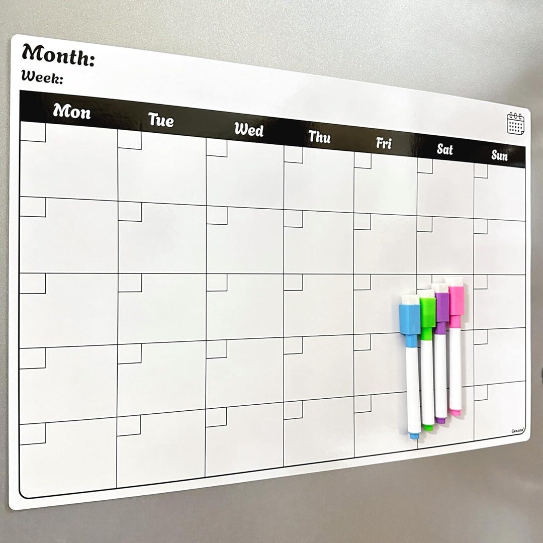 Magnetic Drywipe Board Fridge Planner White Notice Board Weekly ...