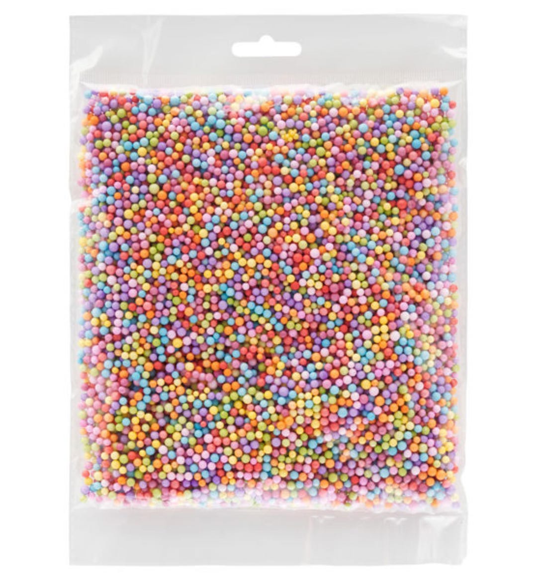 Styrofoam Filler Beads: 2-3mm Mixed Color Slime Balls - 10-15gm Pack - Etsy