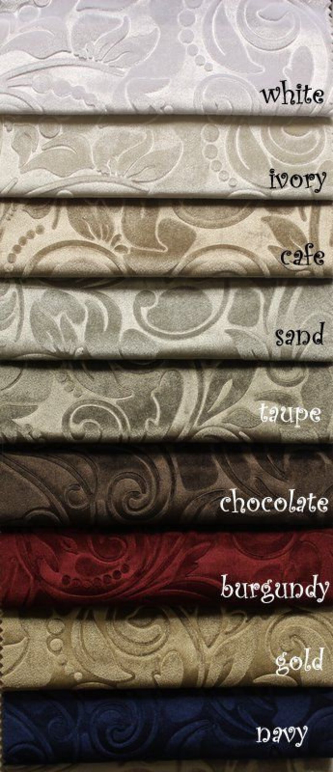 Brocade Scroll Velvet Fabric, Ideal Embossed Material for Upholstery ...