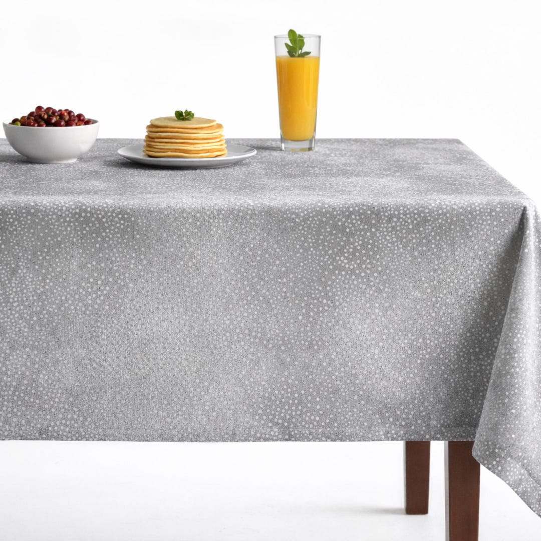 Silver Marisol Jacquard - Custom Tablecloths, 100% Polyester, Machine ...