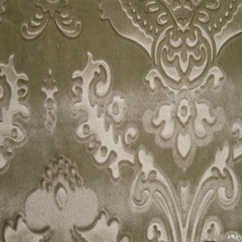 Brocade Damask Velvet Fabric, Ideal Embossed Material for Upholstery ...