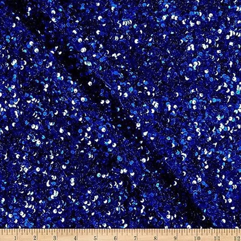 Stretch Velvet Sequin Fabric by the Yard, Glitter Spandex Material ...