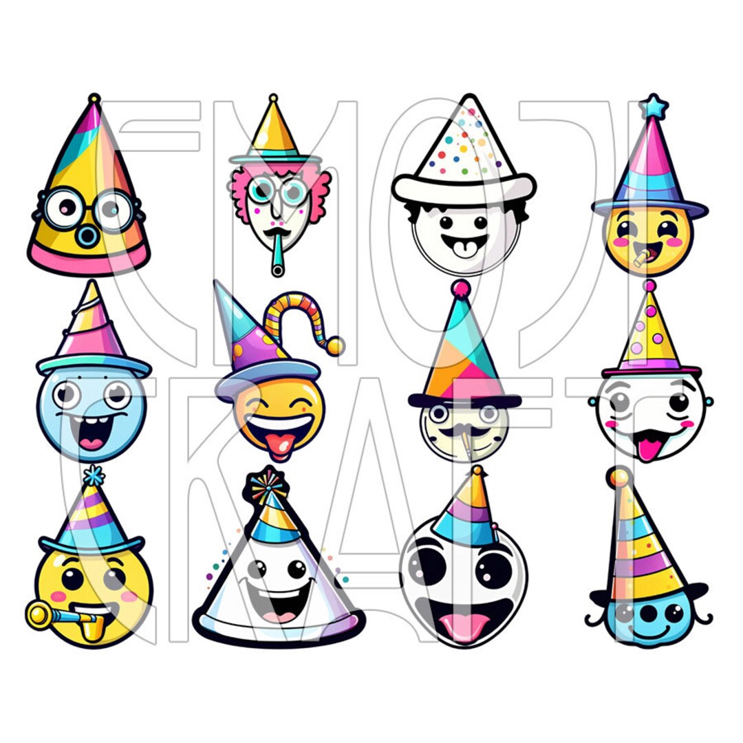 Party Facial Graphic Emojis Digital Download Mens Faces Modern - Etsy