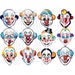 Clown Facial Graphic Stickers Mens Modern Descriptive Smileys Emotional ...