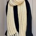 Handmade Crochet Chunky Long Wool Scarf (cream) - Etsy