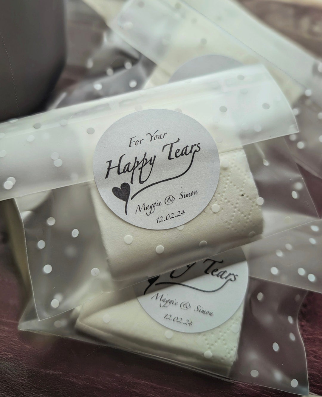 Wedding Tissues, for Your Happy Tears, Personalised Gifts, Wedding ...