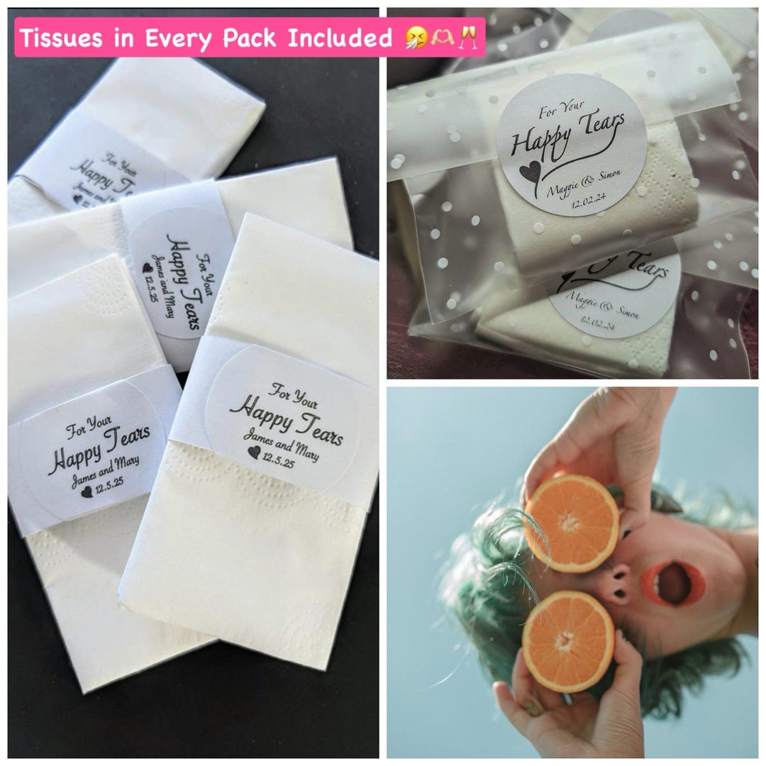 Wedding Tissues, for Your Happy Tears, Personalised Gifts, Wedding ...