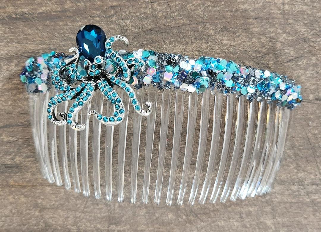 Octopus, Hair Comb, Coastal, Beach, Christmas, Gift - Etsy