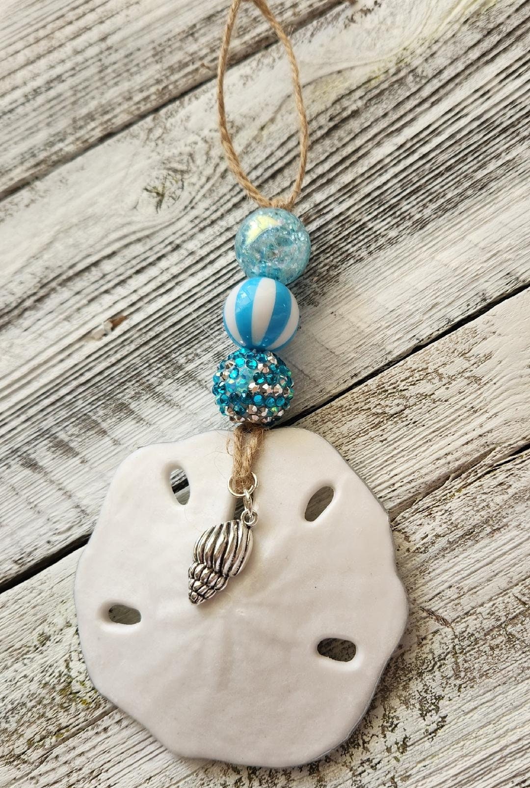 Sand Dollar, Ornament, Beaded, Coastal, Beach, Gift - Etsy