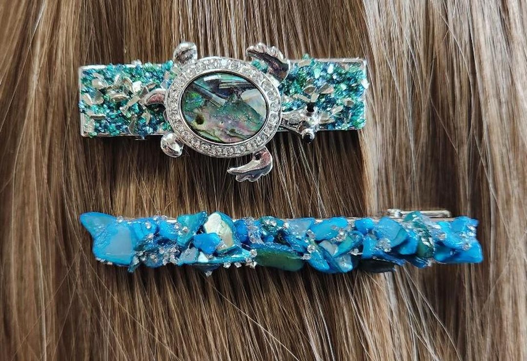 Turtle, Hair Clips, Shells, Coastal, Beach, Ocean, Gift - Etsy