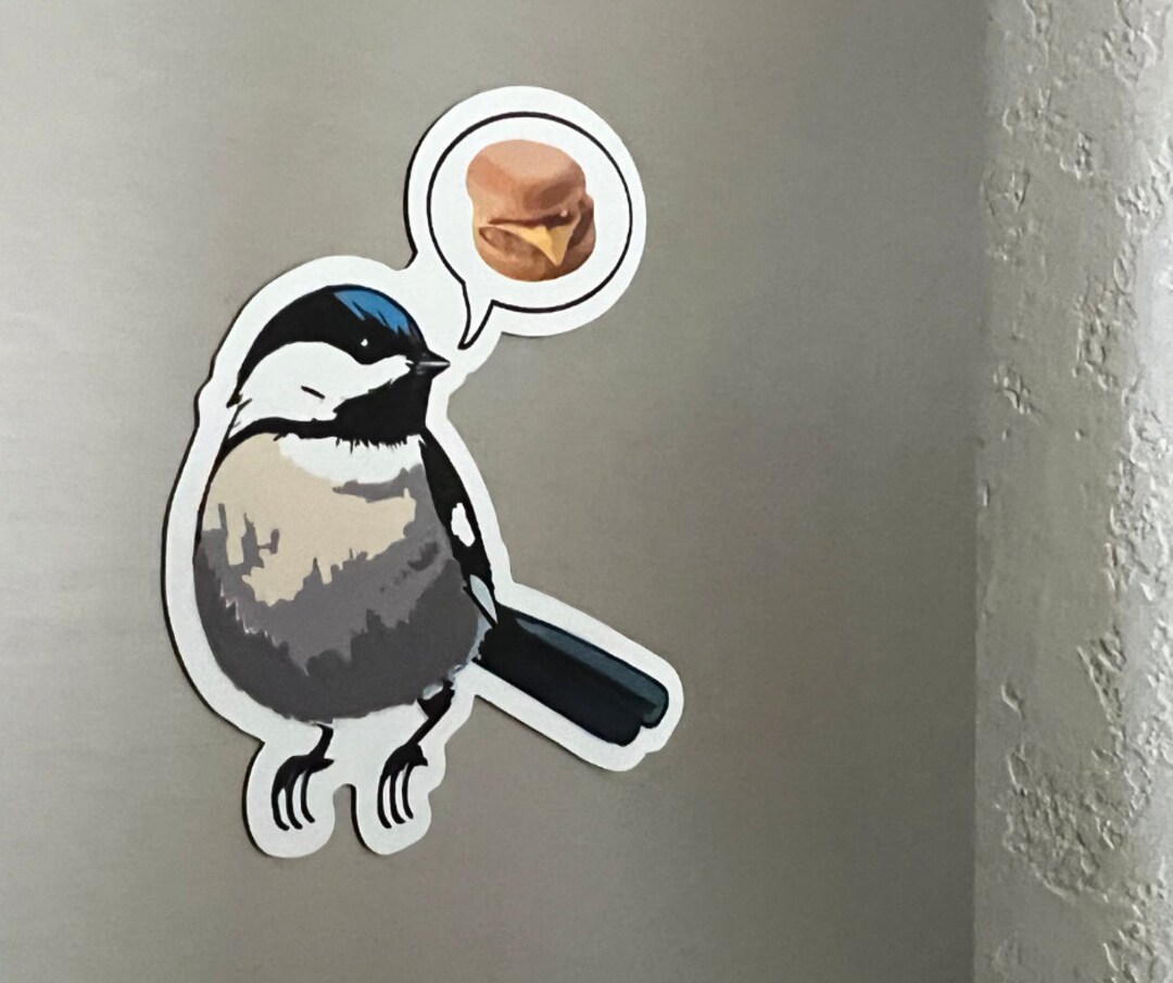 Magnet Chickadee Cheeseburger Bird Nerd Gift, Funny Ear Birding Gift ...