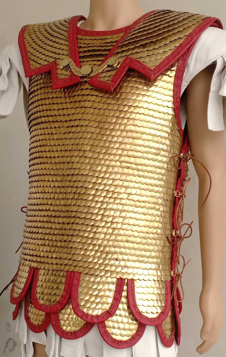 Lorica Squamata Brass Scale Armor With Doubler & Double Pteruges Romans ...