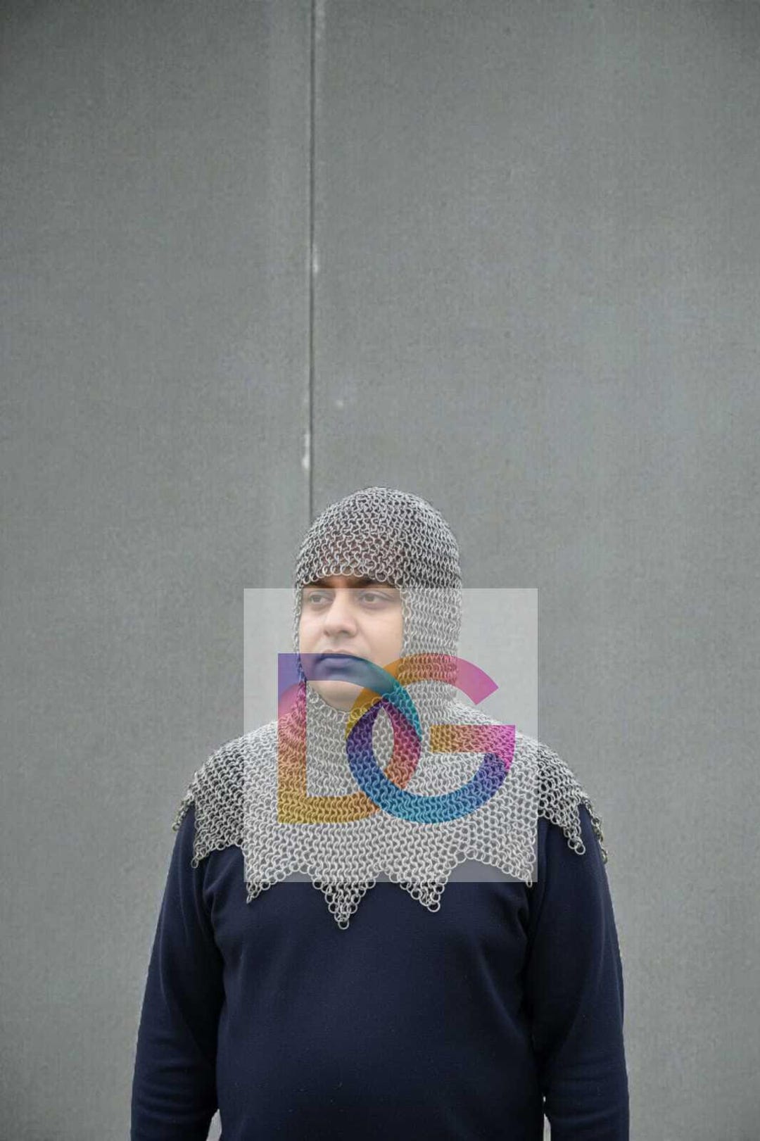 Aluminum Chain Mail Coif 10mm Butted Rings | Medieval Hood Armor for ...
