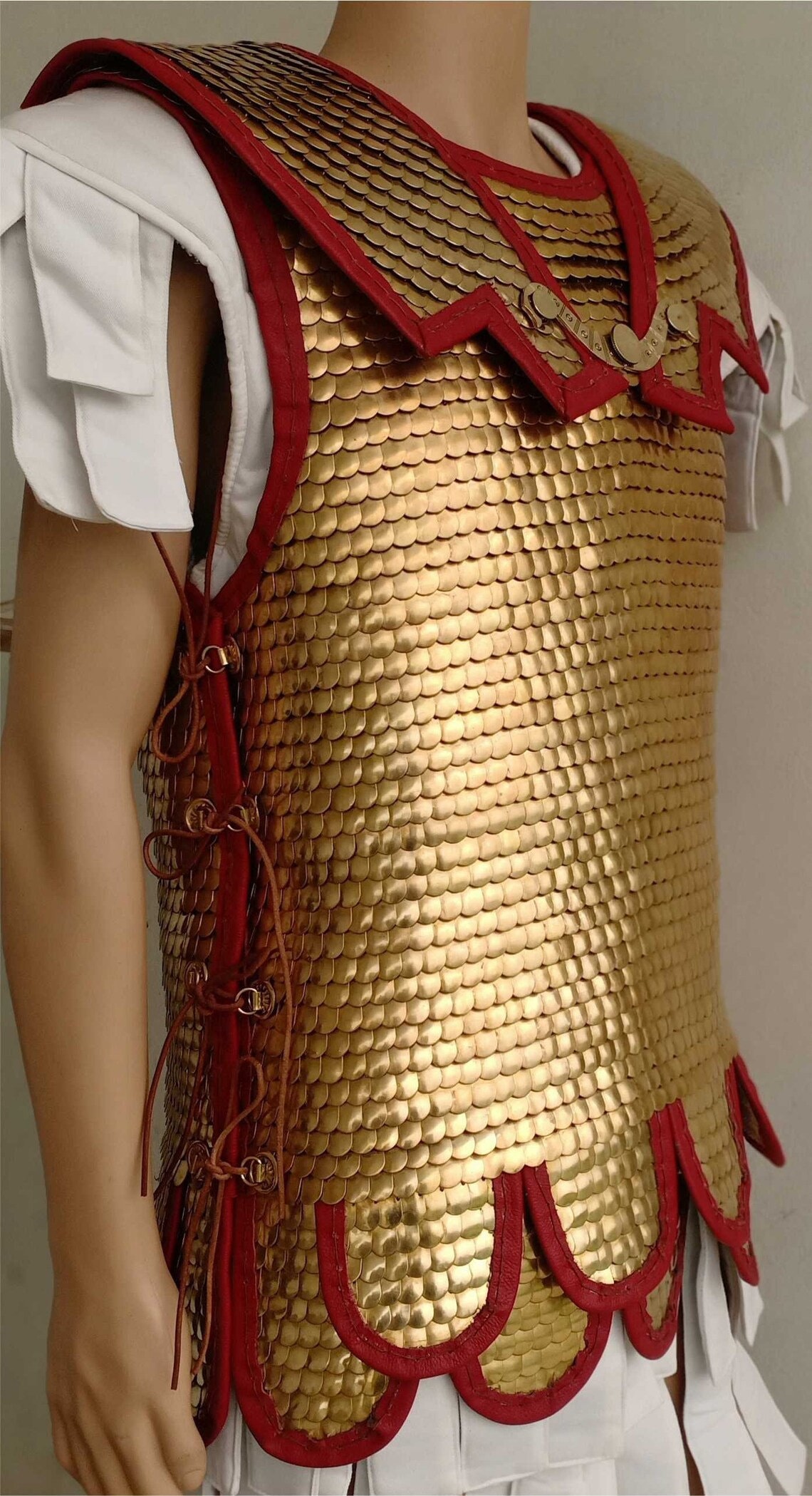Lorica Squamata Brass Scale Armor With Doubler & Double Pteruges Romans ...