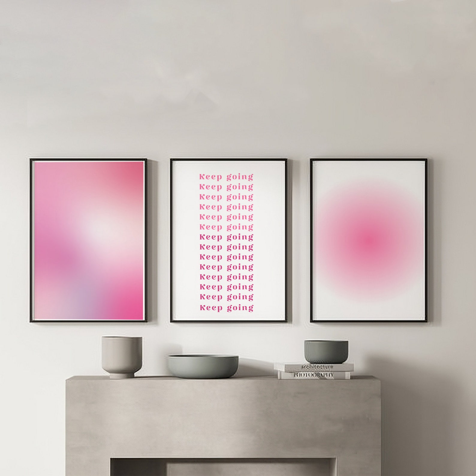 Pink Aura Poster Retro Aura Poster Spiritual Wall Art Pink - Etsy