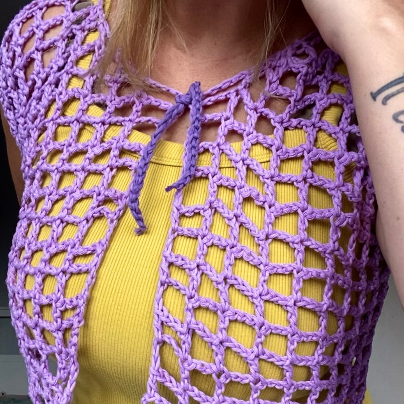 Crochet Summer Vest Pattern - 70s Crochet Pattern - Crochet Bolero ...