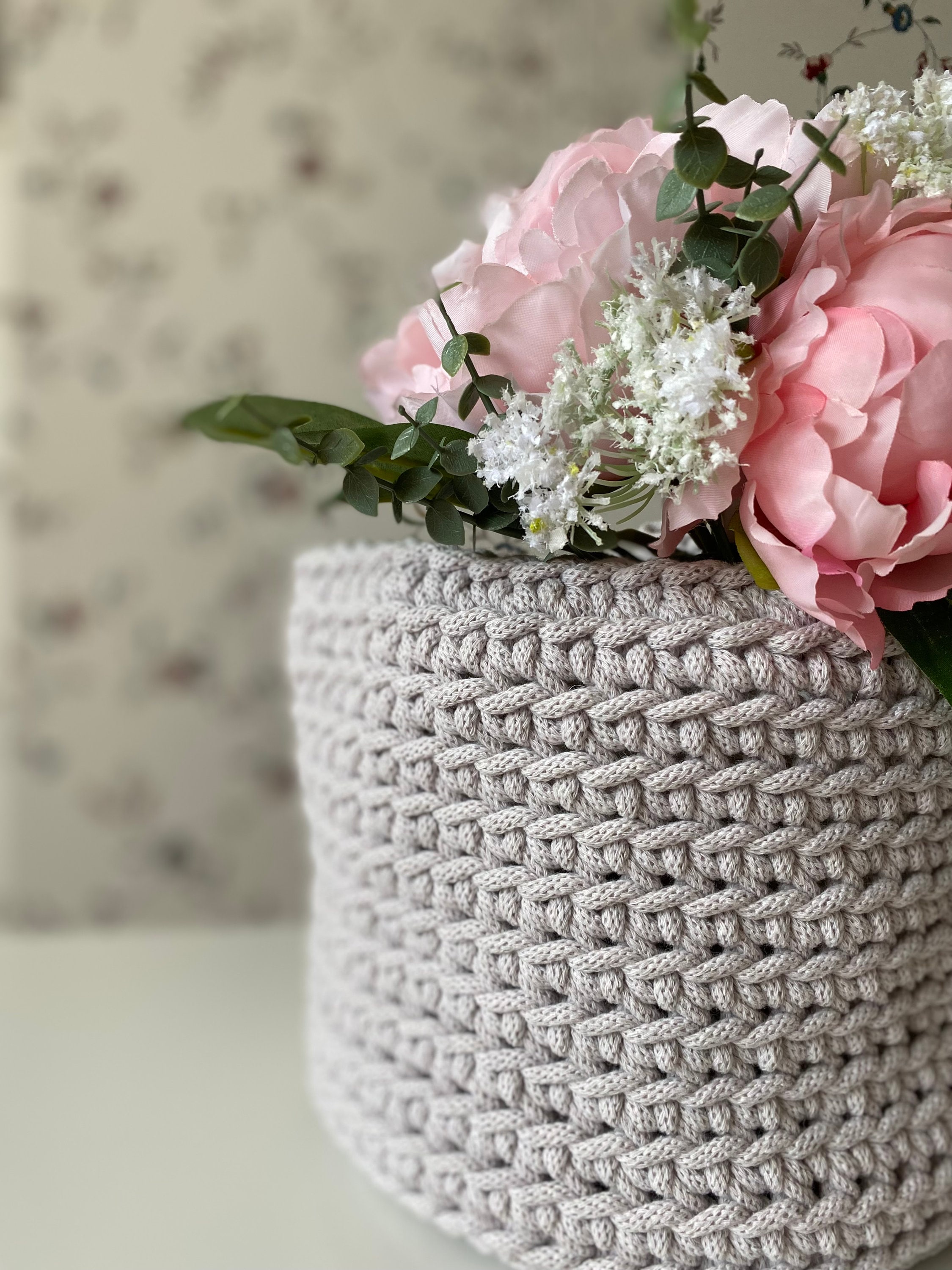 Easy Crochet Basket Pattern - Crochet Container - Crochet Bowl Yarn ...