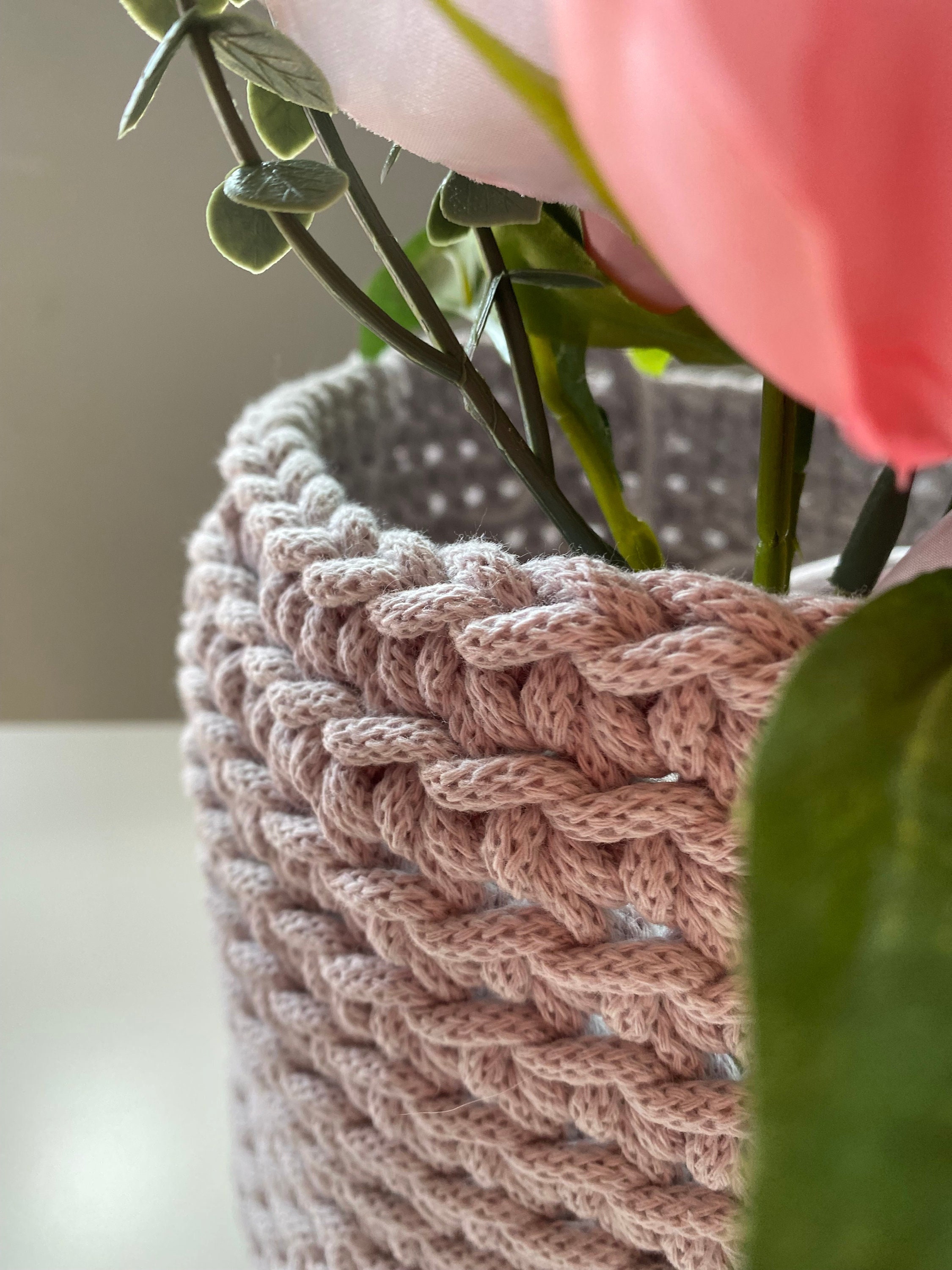 Easy Crochet Basket Pattern - Crochet Container - Crochet Bowl Yarn ...