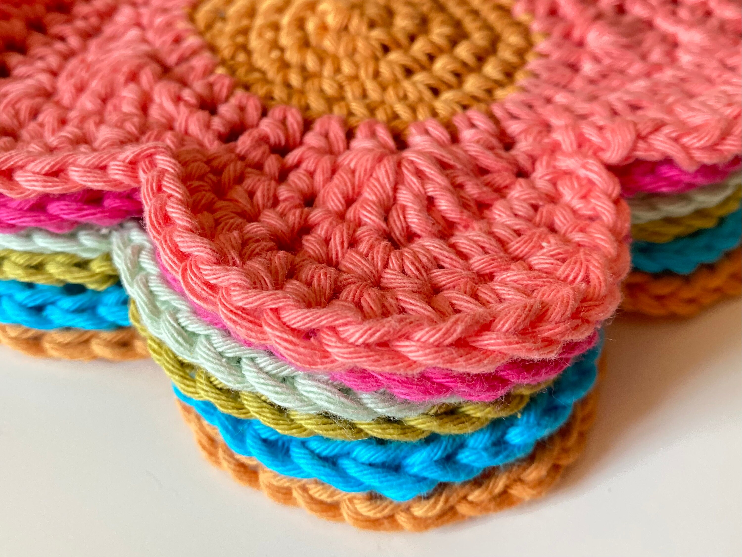 Flower Crochet Coaster Pattern - Crochet Daisy - Pot Holder Crochet ...