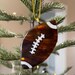 Fused Glass Football Ornament: Handcrafted Sports Decor - Etsy