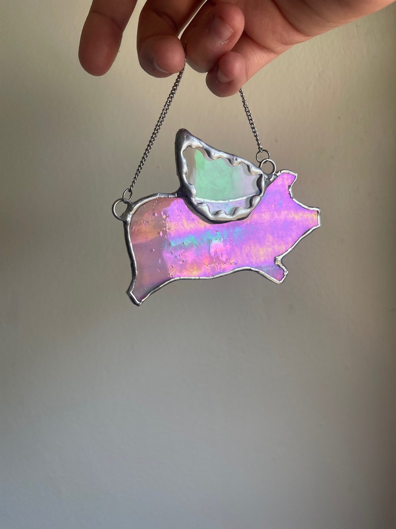 Flying Pig Stained Glass - Etsy