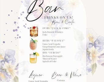 Bar Menu Template - Etsy