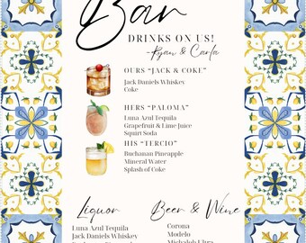 Bar Menu Template - Etsy