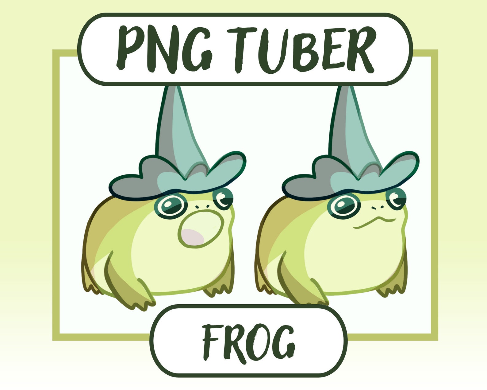 Frog Pngtuber | Cute Vtuber Model | Chibi | Froggy | Twitch | Youtube | Stream PNG Tuber Ready ...