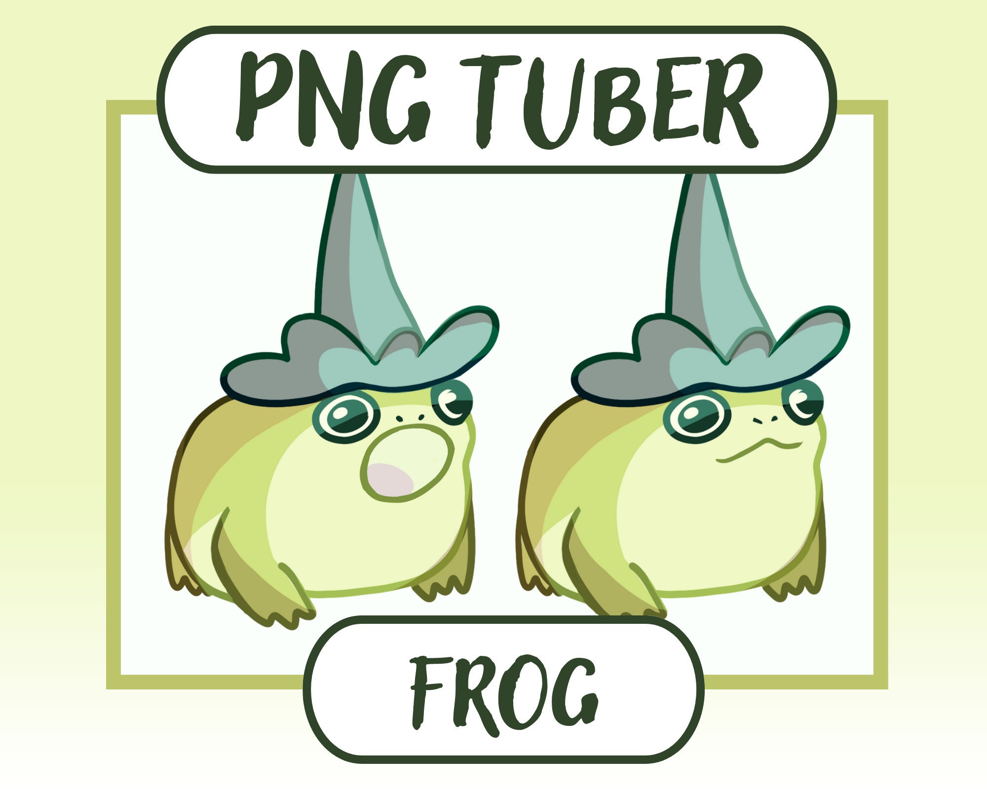 Frog Pngtuber | Cute Vtuber Model | Chibi | Froggy | Twitch | Youtube | Stream PNG Tuber Ready ...