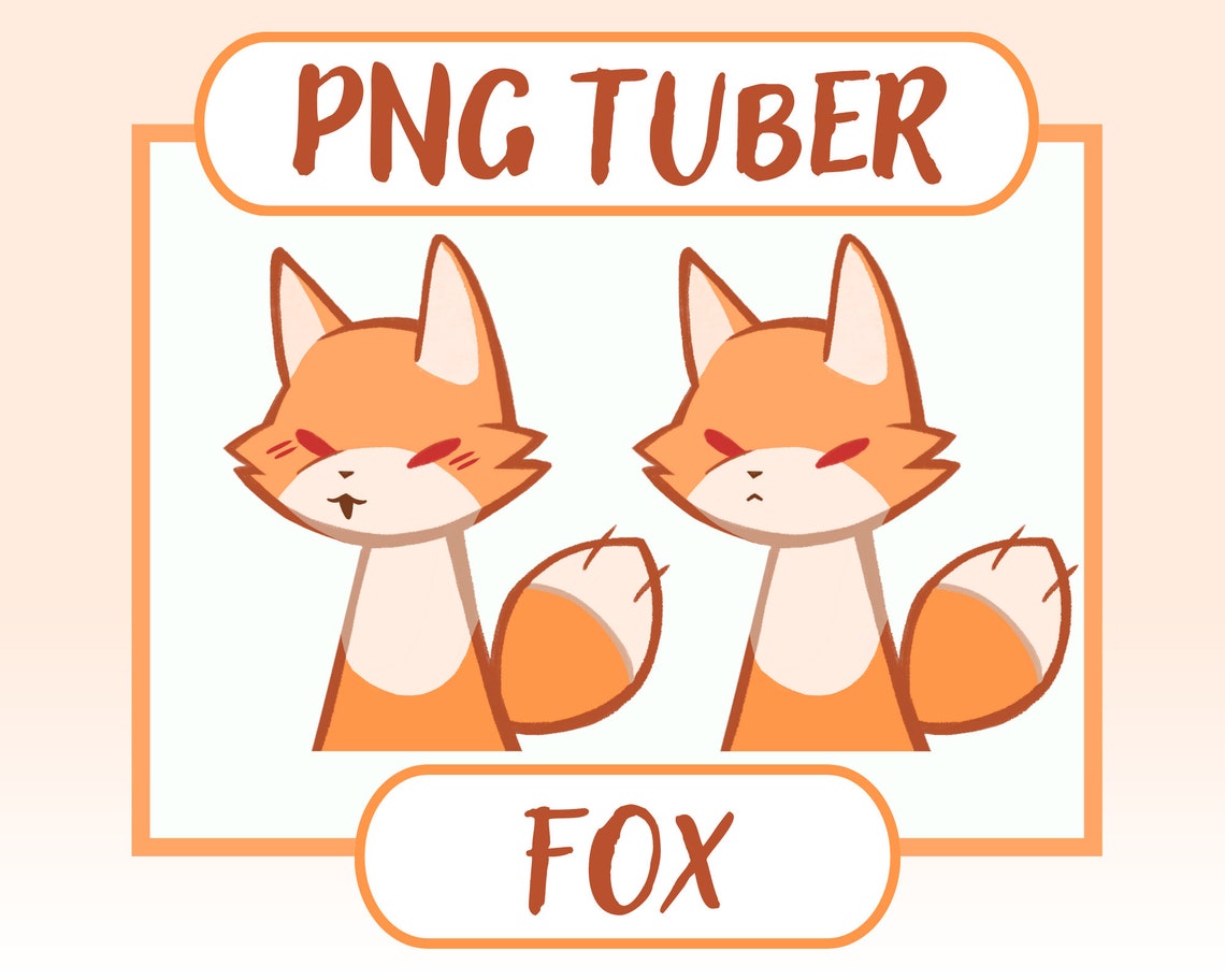 Fox Pngtuber Cute Vtuber Model Chibi Twitch Youtube - Etsy UK